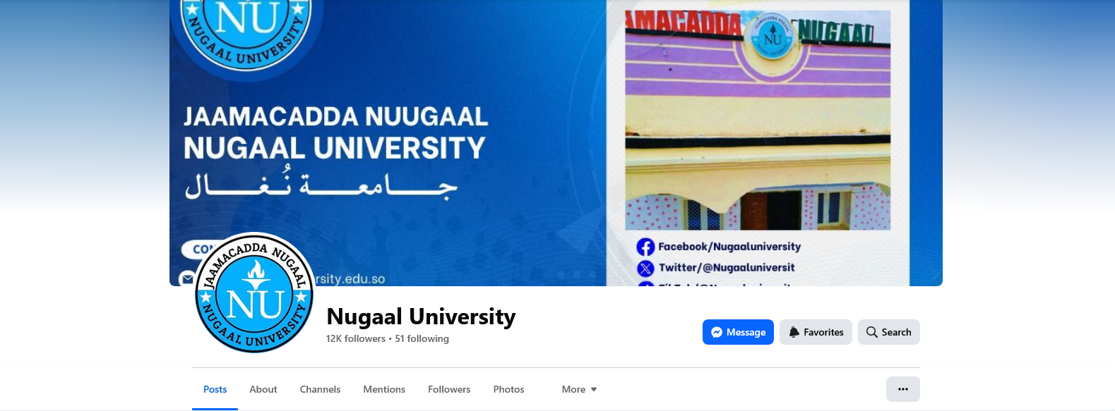 Facebook Timeline - Nugaal university
